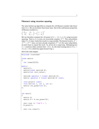 Recursive squaring | PDF