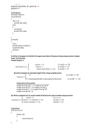 Recursion in C | PDF