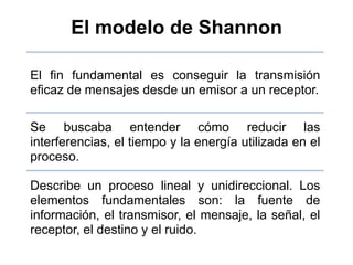 Los modelos de Lasswell y de Shannon | PPTX