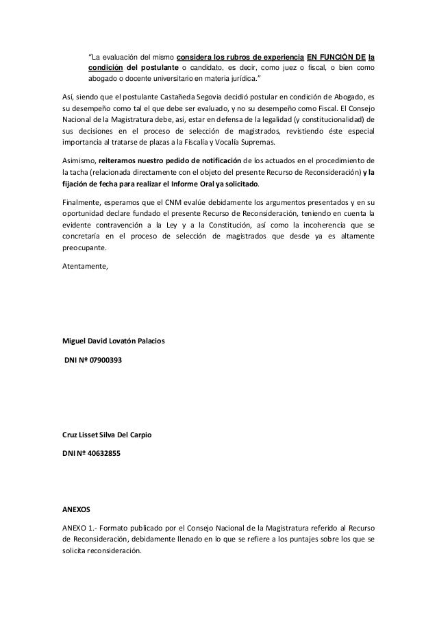 Recurso de reconsideración