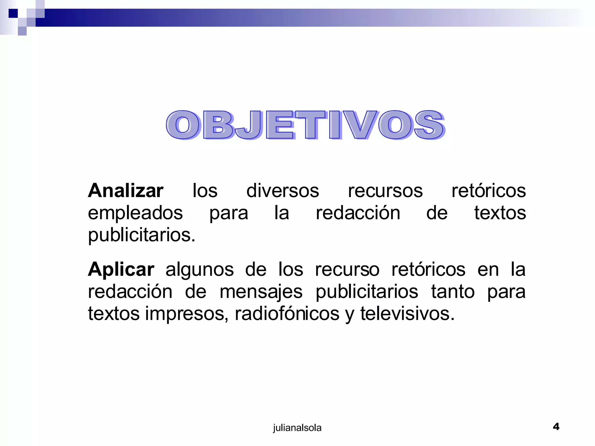 Recursos Retorico Utilizados Textos Publicitarios | PPT