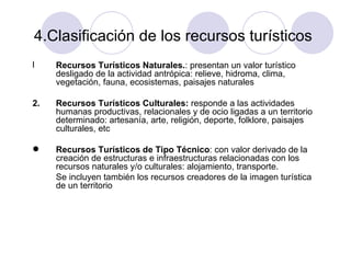 Recursos y Espacios turísticos | PPT