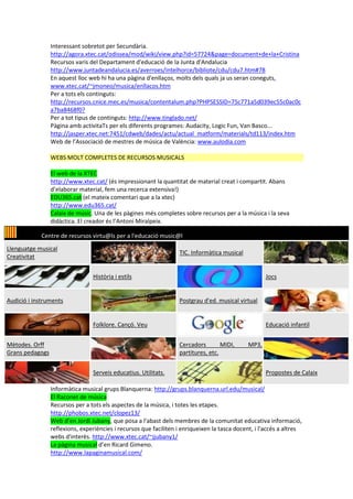 Recursos De La Xarxa | PDF