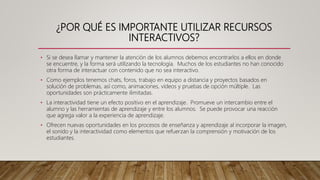 Recursos interactivos | PPTX