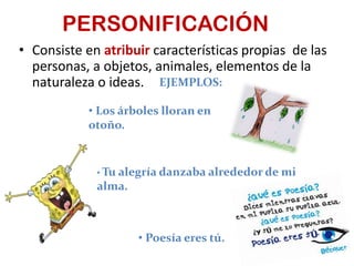 Textos literarios y no literarios. Comparación o símil, metáfora ...