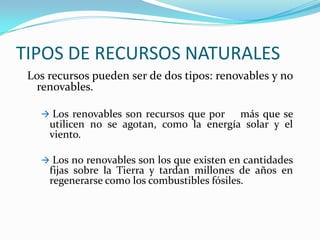 Recursos naturales | PPTX