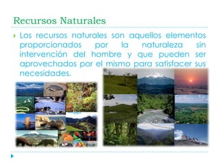 Recursos naturales | PPTX