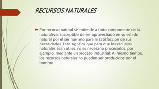 Recursos naturales | PPTX