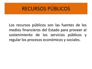 Recursos públicos | PPTX