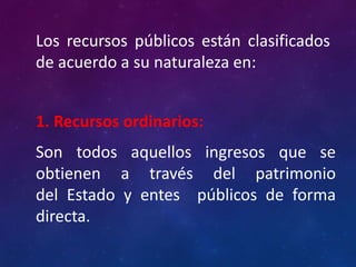 Recursos publicos | PPTX