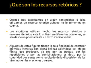 Recursos retoricos | PPTX