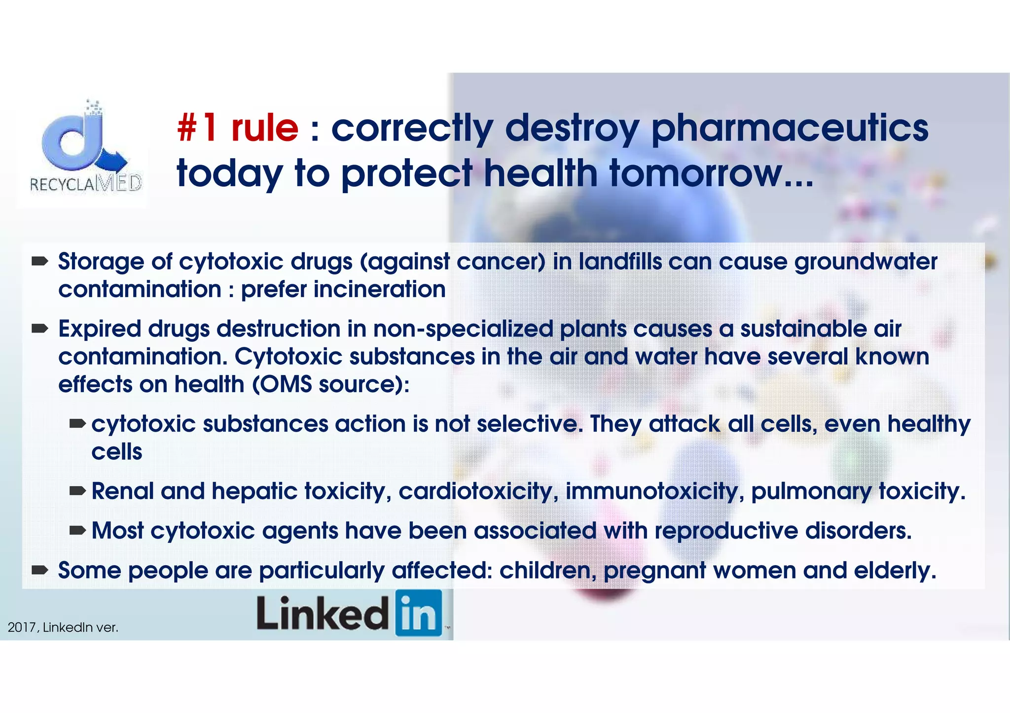 Recyclamed : outdated pharmaceutics destruction | PDF