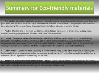 Recycle and reuse of everyday material | PPSX