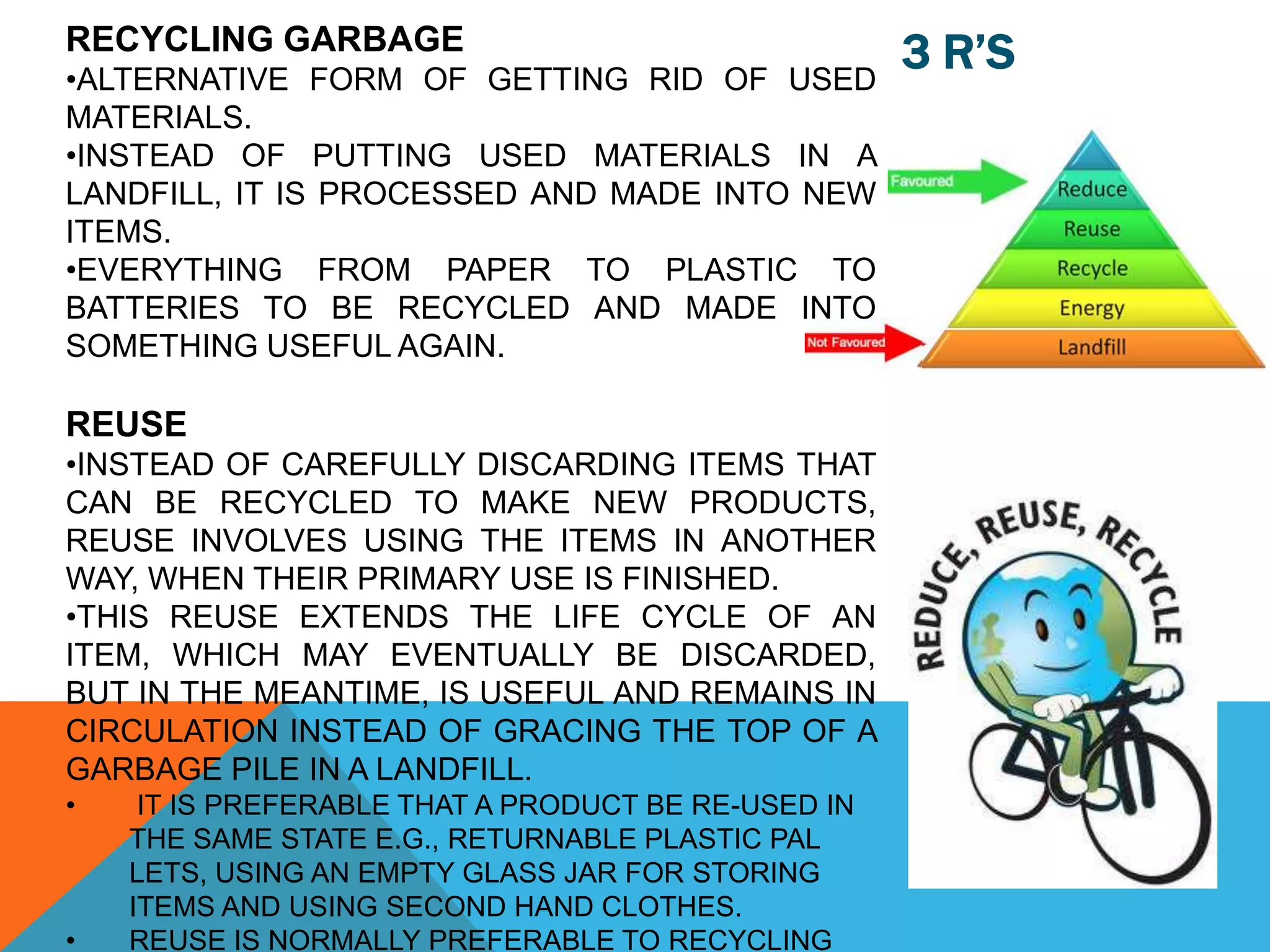 Recycle and reuse of solid waste | PPTX