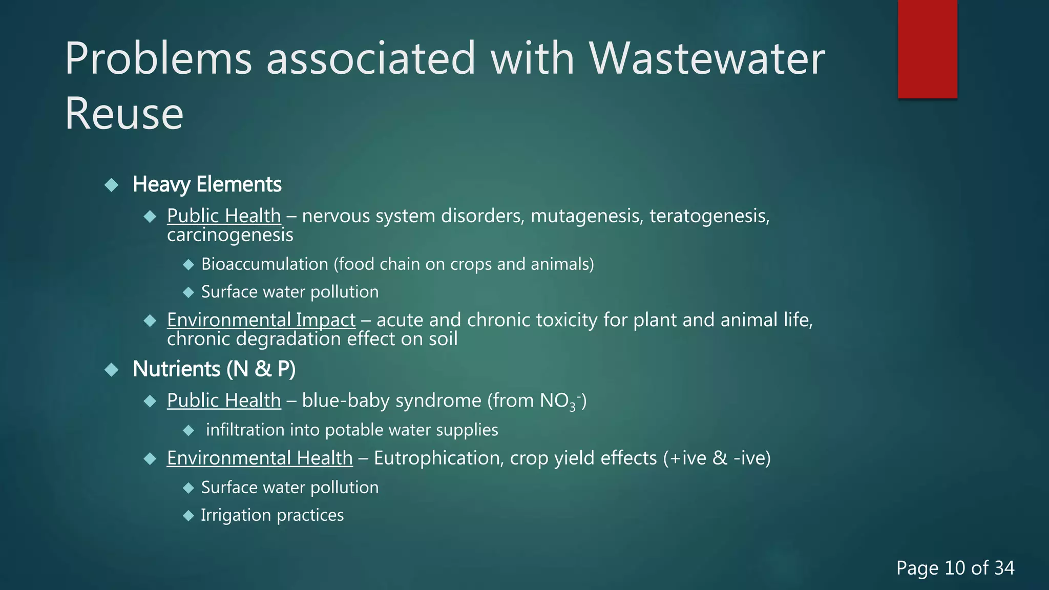 Recycle and reuse of wastewater | PPTX