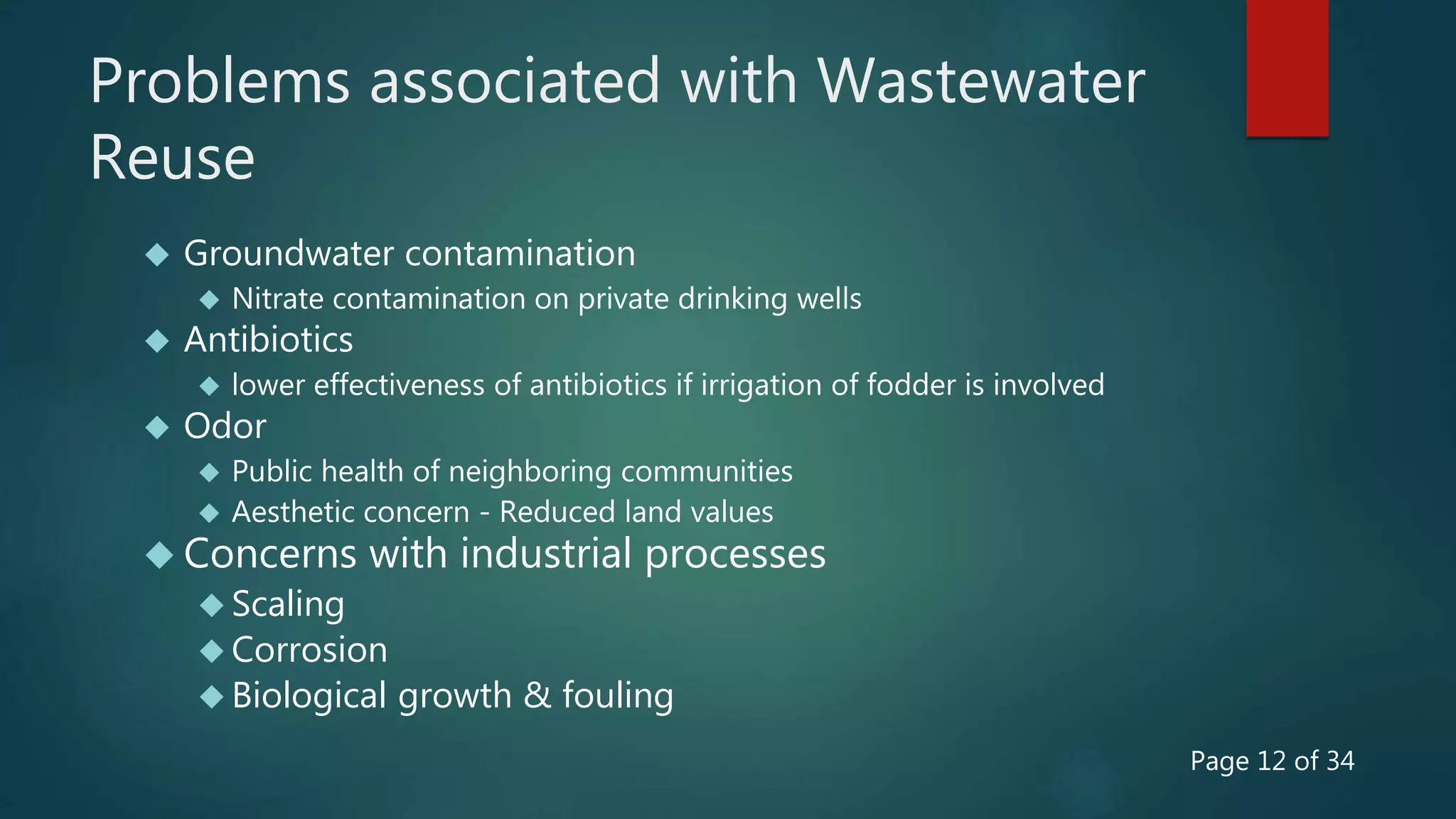 Recycle and reuse of wastewater | PPTX