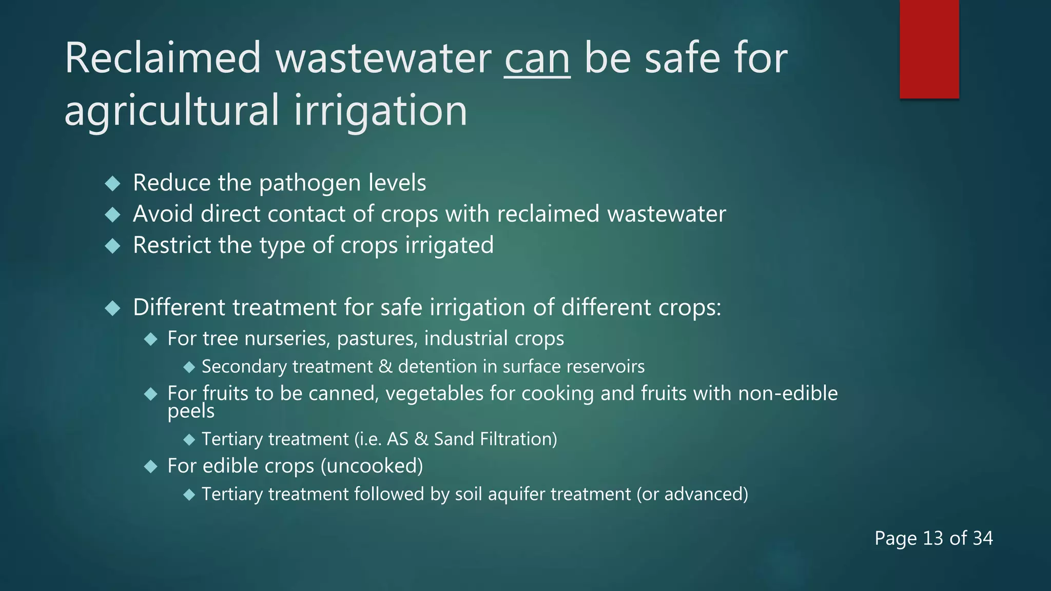 Recycle and reuse of wastewater | PPTX