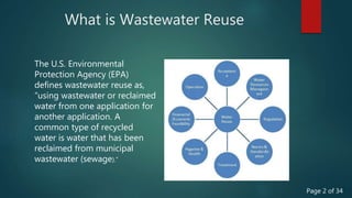 Recycle and reuse of wastewater | PPTX