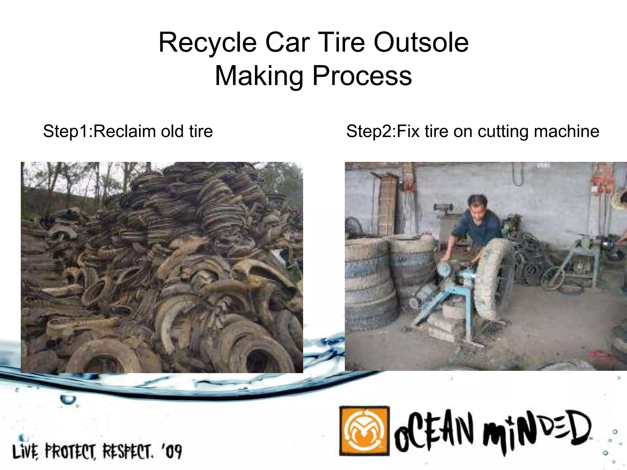Recycle car tyre outsole making process | PPSX