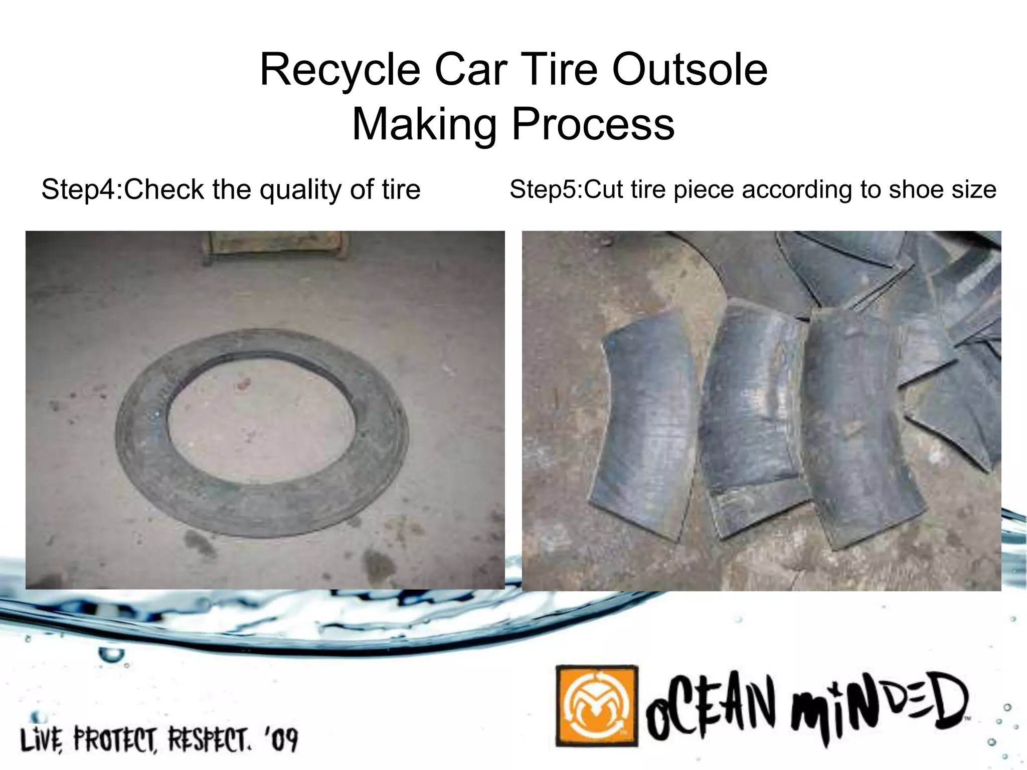 Recycle car tyre outsole making process | PPSX