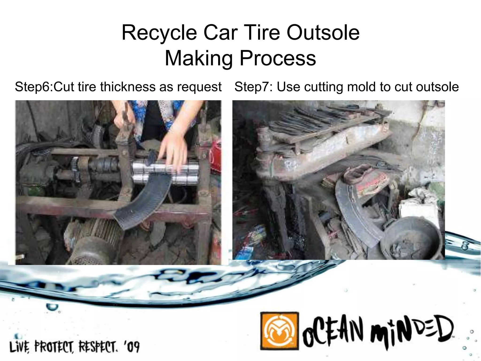 Recycle car tyre outsole making process | PPSX