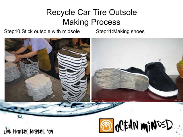 Recycle car tyre outsole making process | PPSX