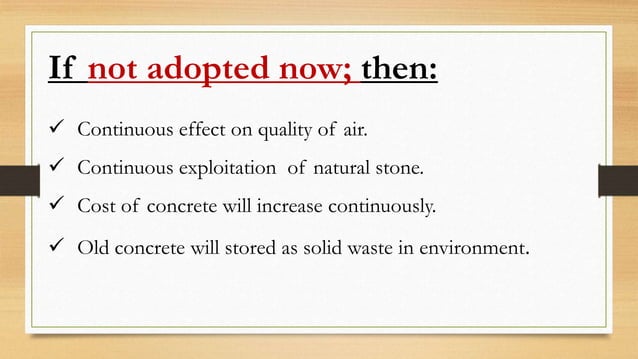 Recycled Aggregate Concrete (RAC) | PPT