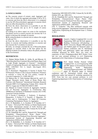 Recycled plastic used in concrete paver block | PDF