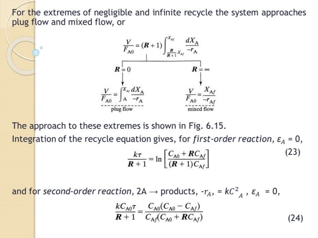 Recycle Reactor (Basics & Design Eqn) | PPTX | Chemistry | Science