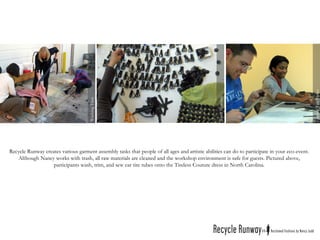 Recycle Runway - Bookings with Artist Nancy Judd | PPT