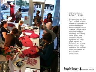 Recycle Runway - Bookings with Artist Nancy Judd | PPT