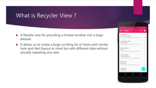 Recycler view | PPTX