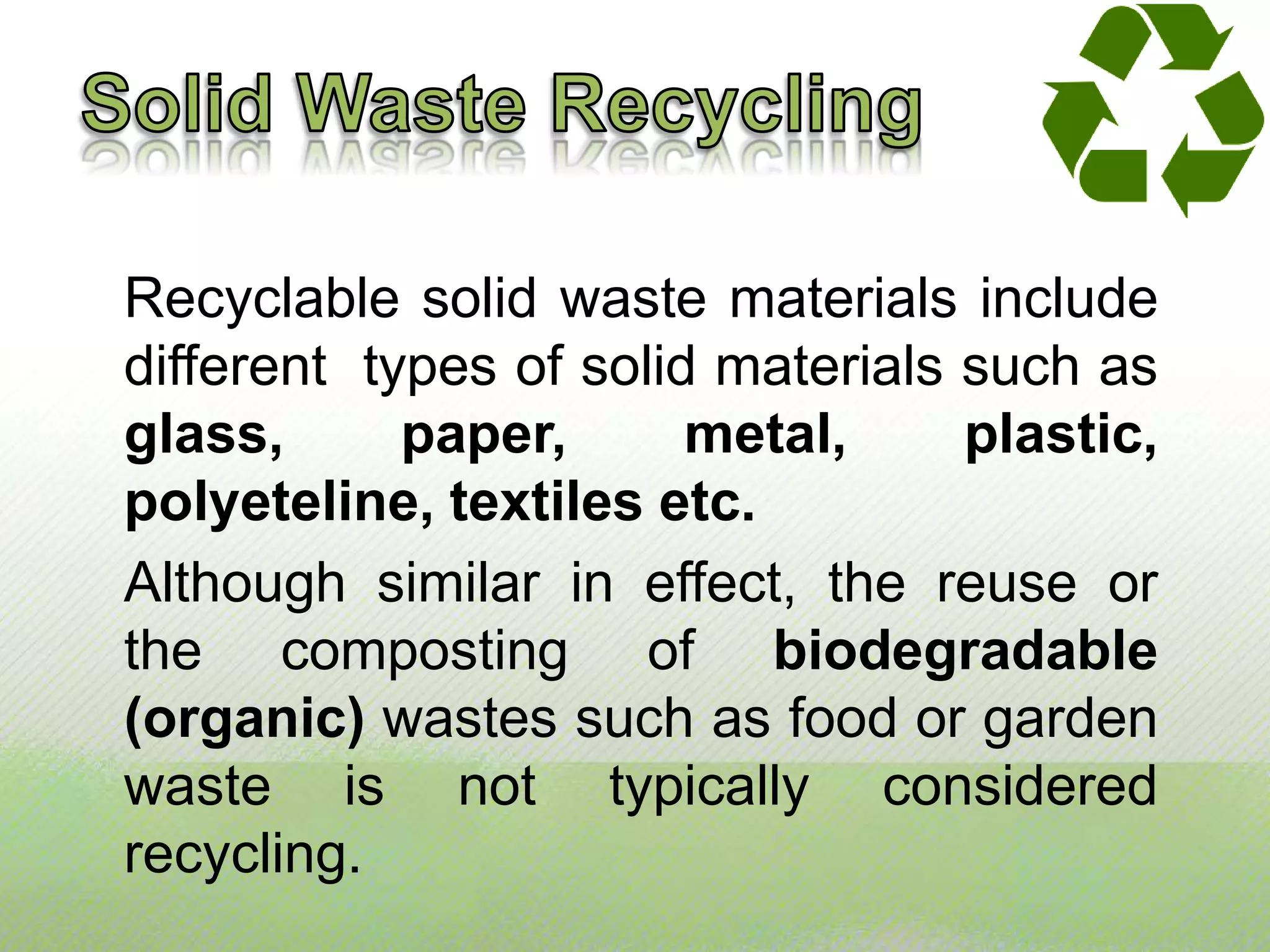 Recycling & Waste Management | PPTX