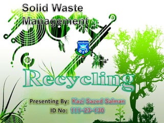 Recycling & Waste Management | PPTX