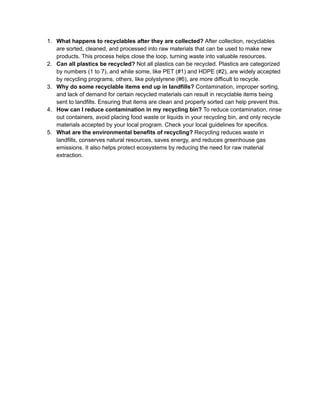 Recycling_ A Comprehensive Guide to Reducing Waste and Protecting the ...