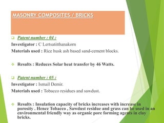 Recycling agro wastes in building technology a greener alternative ...