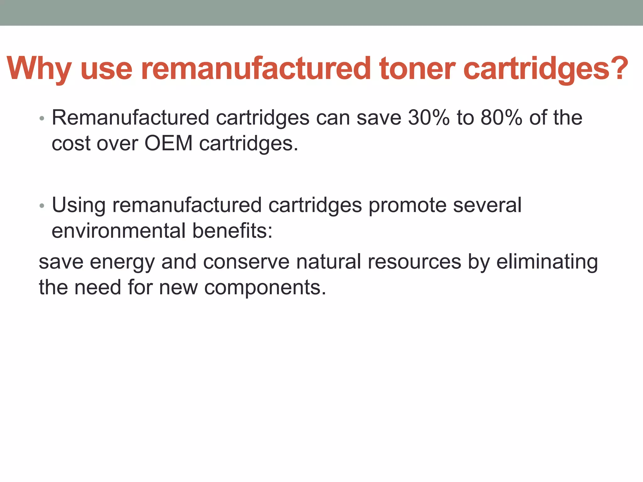 Recycling cartridges | PPTX