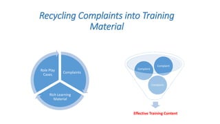 Recycling complaints into Training Material | PPTX