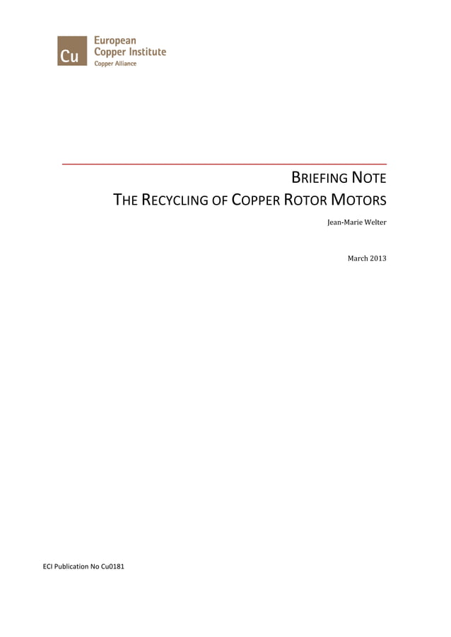 Recycling copper rotors | PDF