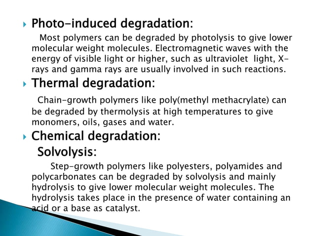 Recycling & degradation of polymers. | PPT