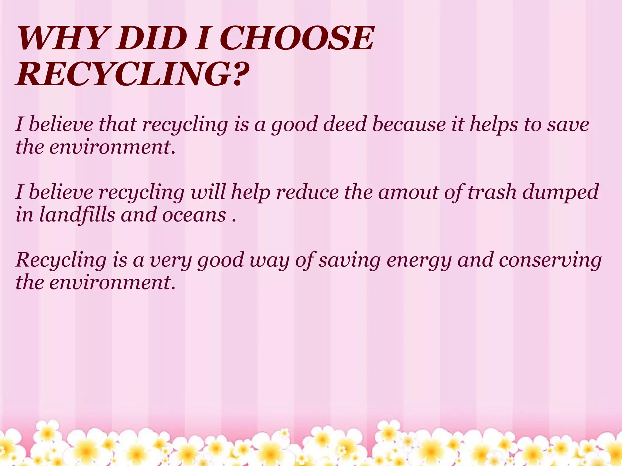 Recycling Example | PPT