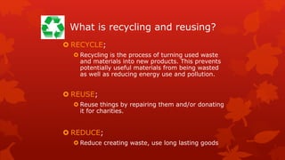 Recycling in art and crafts by Shan Mahmood, Rabia Riaz...... | PPTX