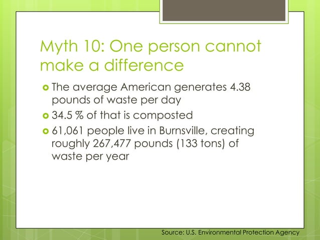 Recycling Myths Debunked (City of Burnsville 3/20/2014) | PPT