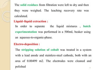 Recycling Technologies for li-ion batteries | PPTX
