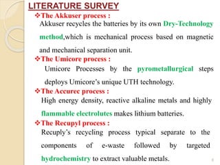 Recycling Technologies for li-ion batteries | PPTX