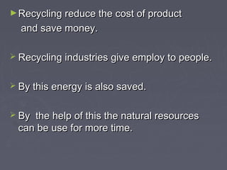 Recycling of metal and how to control wastage | PPT