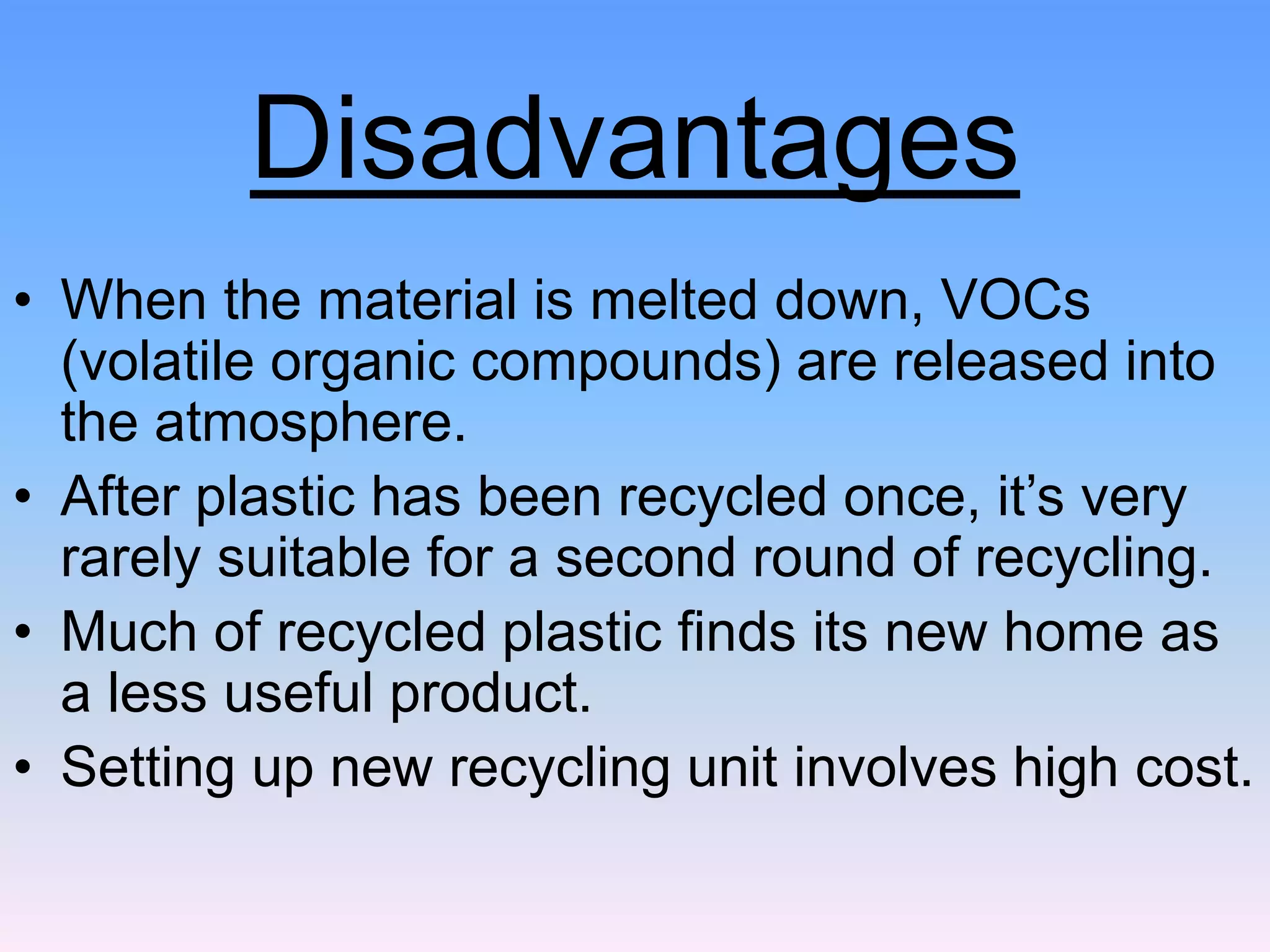 Recycling of plastics | PPTX