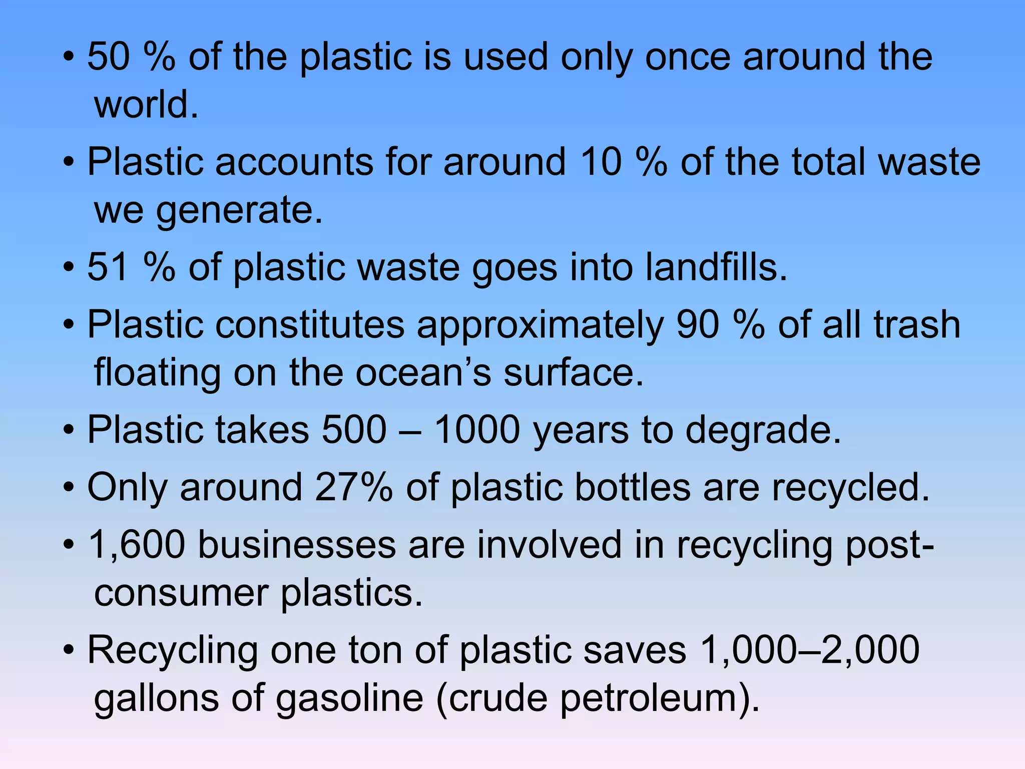 Recycling of plastics | PPTX