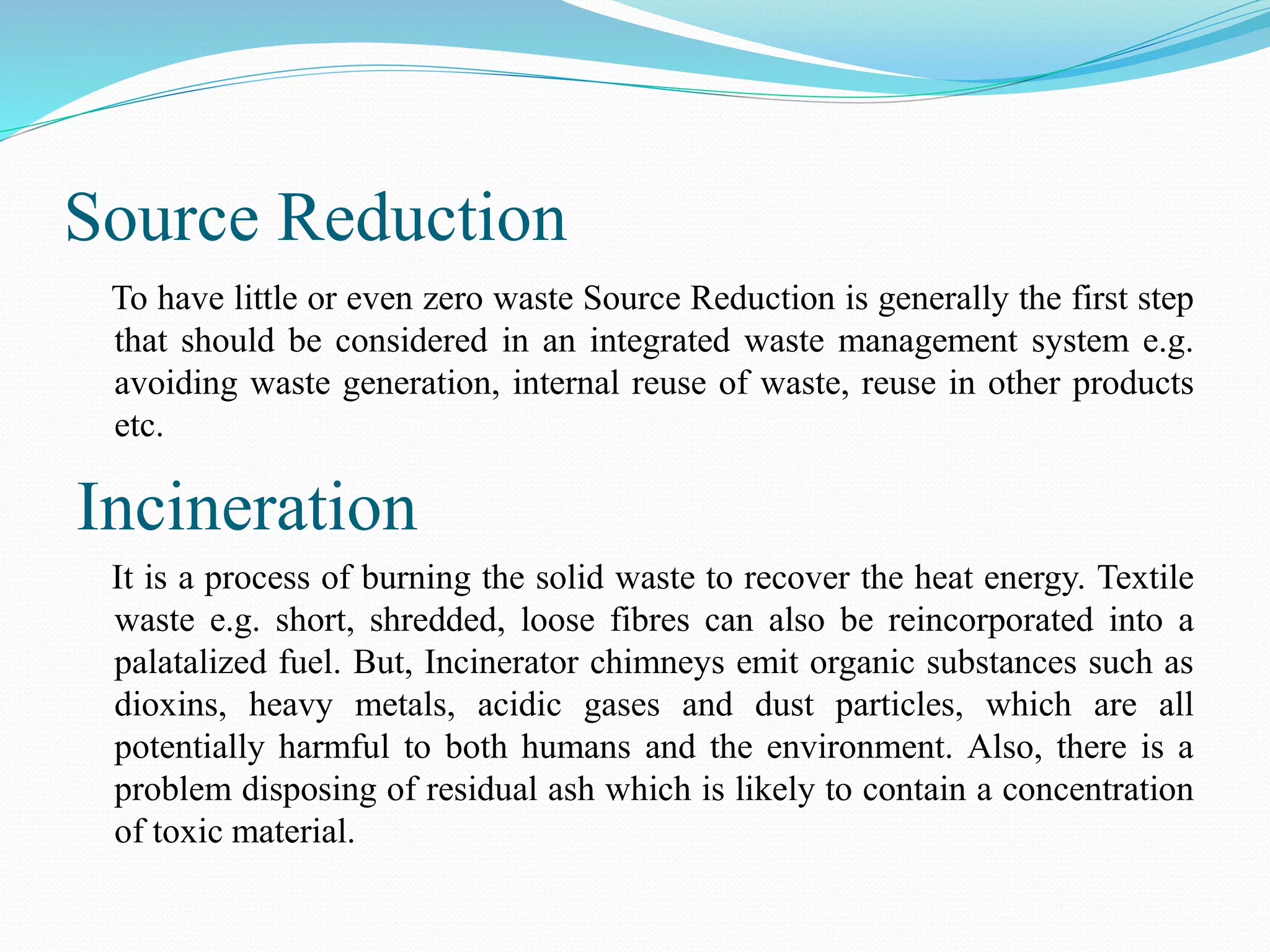 Recycling & Management of Textile Waste | PPTX