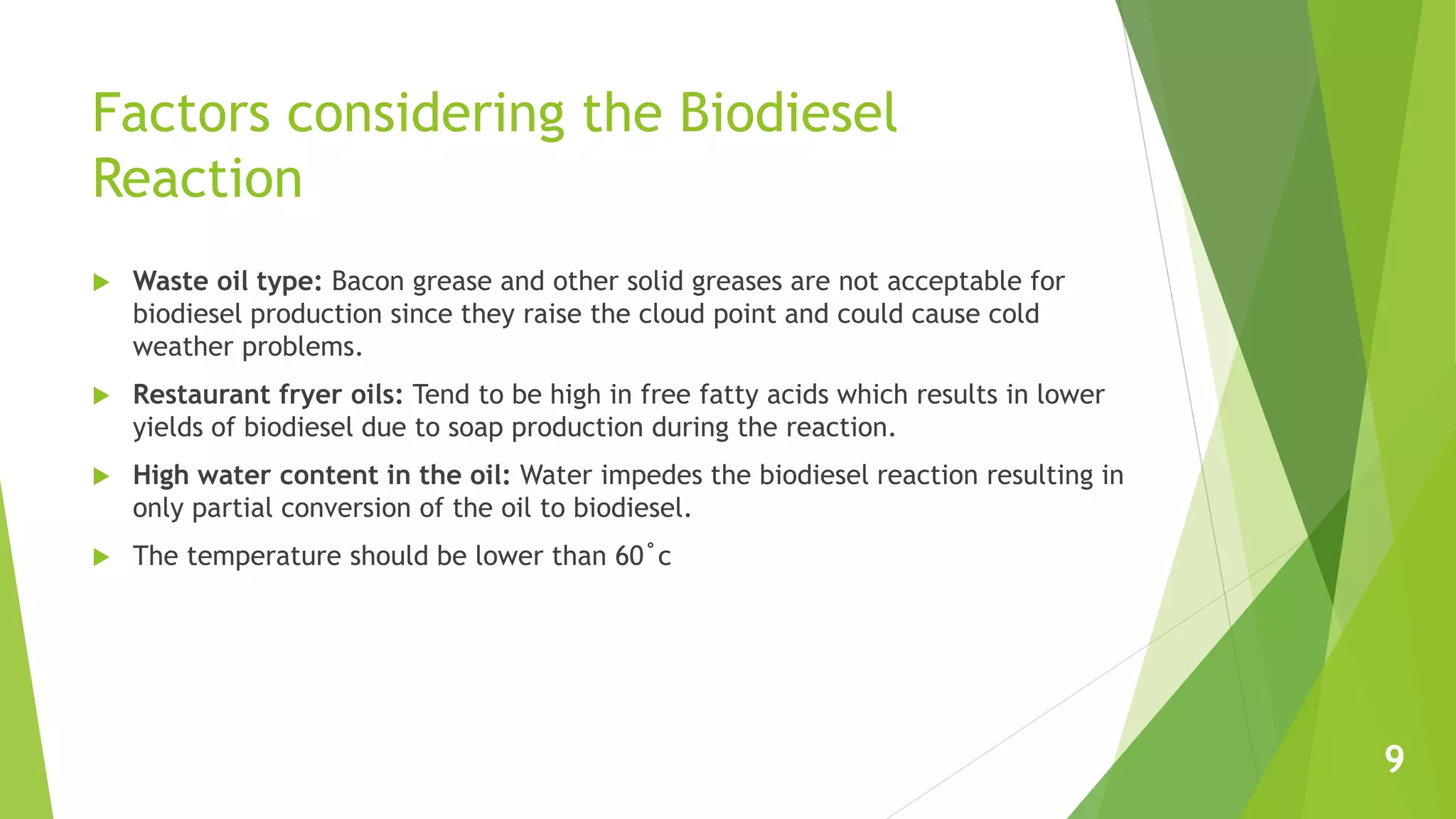 Recycling of waste cooking oil | PPTX